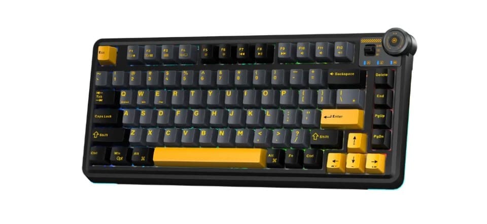 BÀN PHÍM CƠ AULA AU75 GAMING 3 MODE | Phiên bản màu Đen+xám+cam/ Star Vector Switch, Chính hãng ...